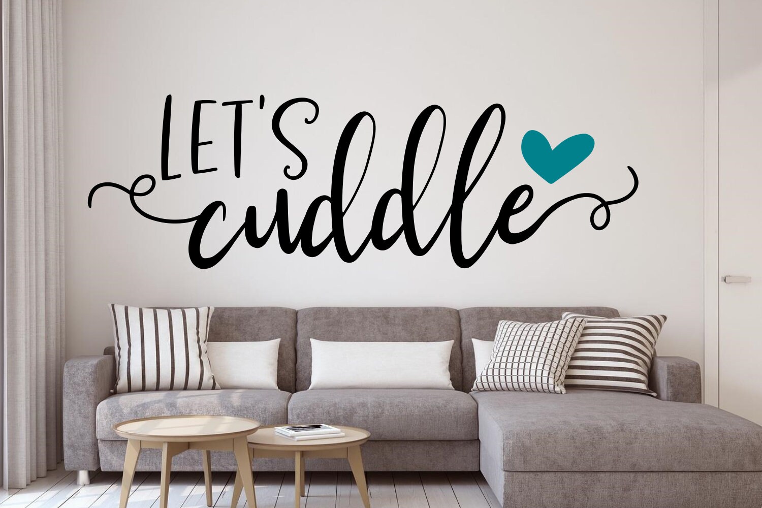 Let's Cuddle Wall Decal Let's Cuddle Wall Decor We - Etsy