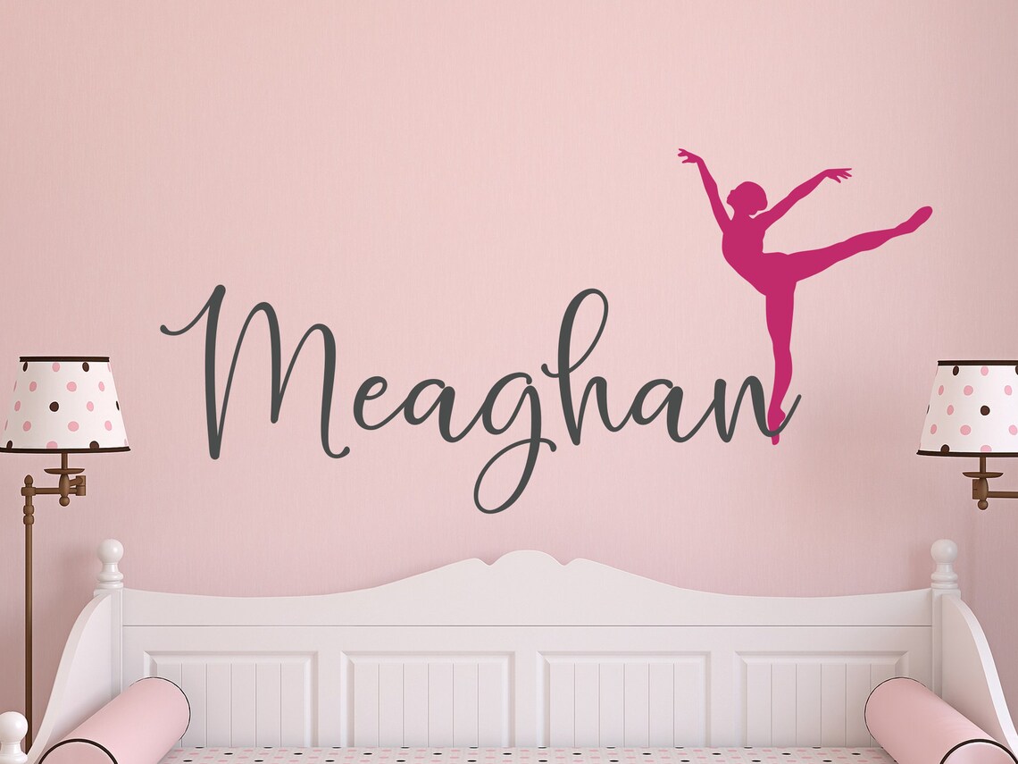 Dance Name Wall Decal- Dance Wall Decal- Ballet Wall Decal- Girls Name ...
