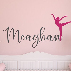 Dance Name Wall Decal- Dance Wall Decal- Ballet Wall Decal- Girls Name ...