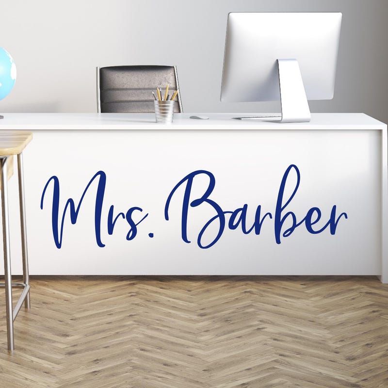 Teacher Desk Decal - Etsy