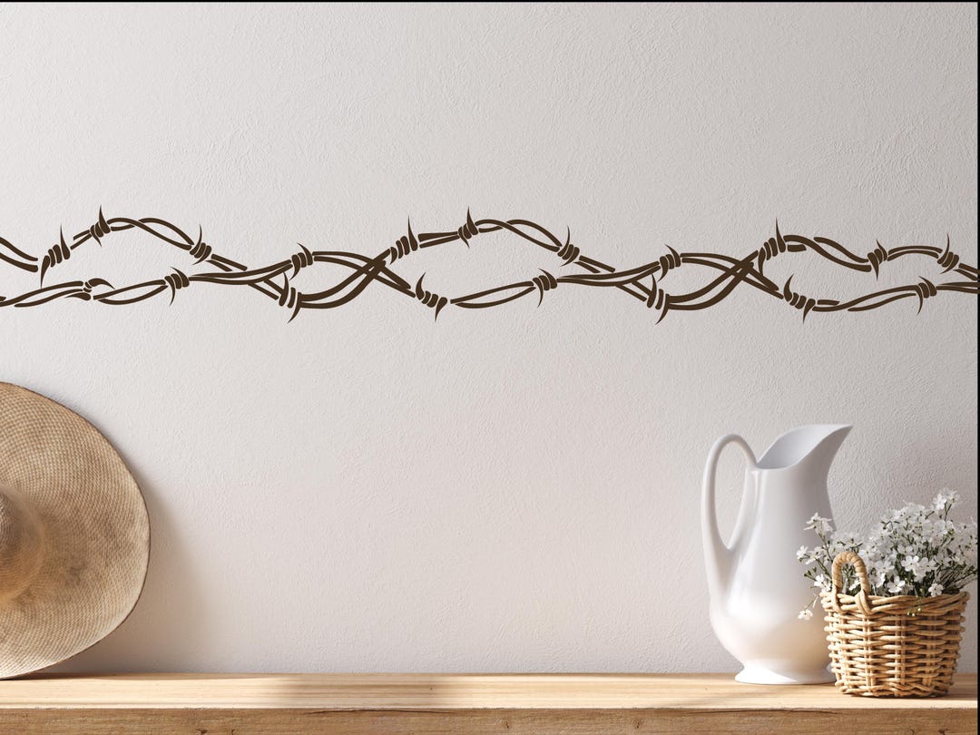 Barbed Wire Wall Decal Border - Western Cowboy Room Decor - Etsy