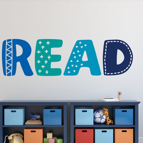 Multicolored Read Decal Read Wall Decal Classroom Wall - Etsy