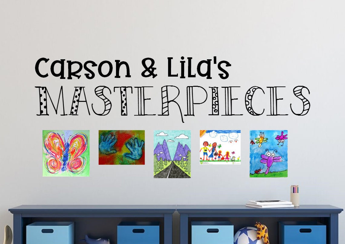 Masterpieces Wall Decal Art Display Decal Children's | Etsy