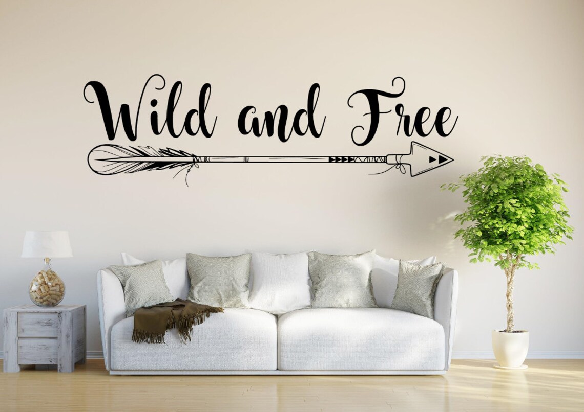 Wild and Free Wall Decal-wild and Free Wall Decor Wild and | Etsy