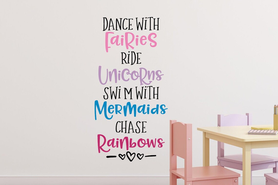 Girls Wall Decal Girl Wall Decor Girls Room Wall Decal | Etsy