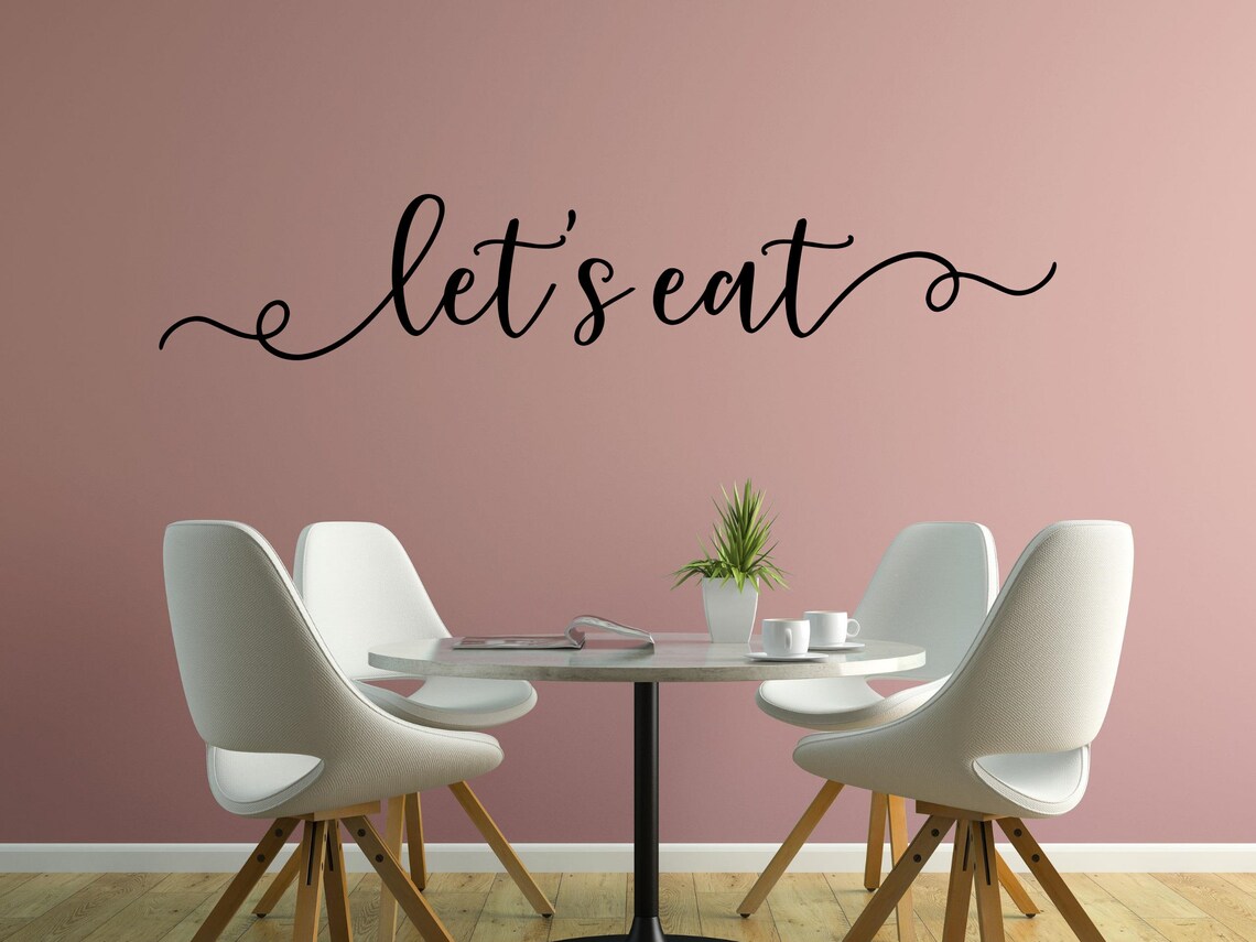 Let's Eat Wall Decal - Let's Eat Decal - Kitchen Wall Decal - Let's Eat ...