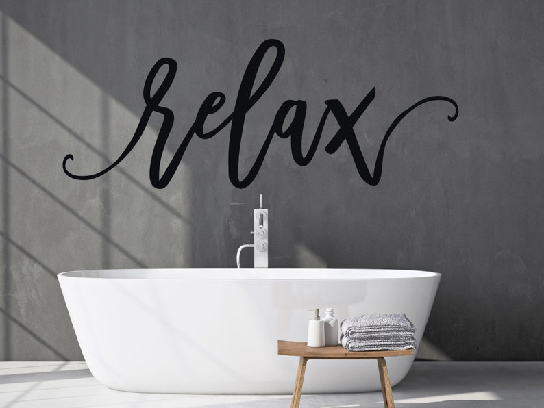 Relax Wall Decal -spa Bathroom Decor - Relax Vinyl Decal - Massage ...