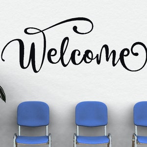 Welcome Wall Decal Welcome Wall Sticker Welcome Vinyl Decal Welcome ...