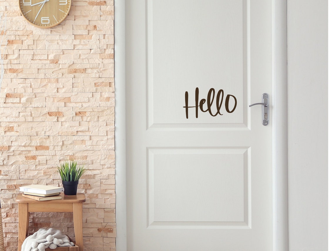 Hello Wall Decal Hello Decal Hello Decal for Front Door | Etsy