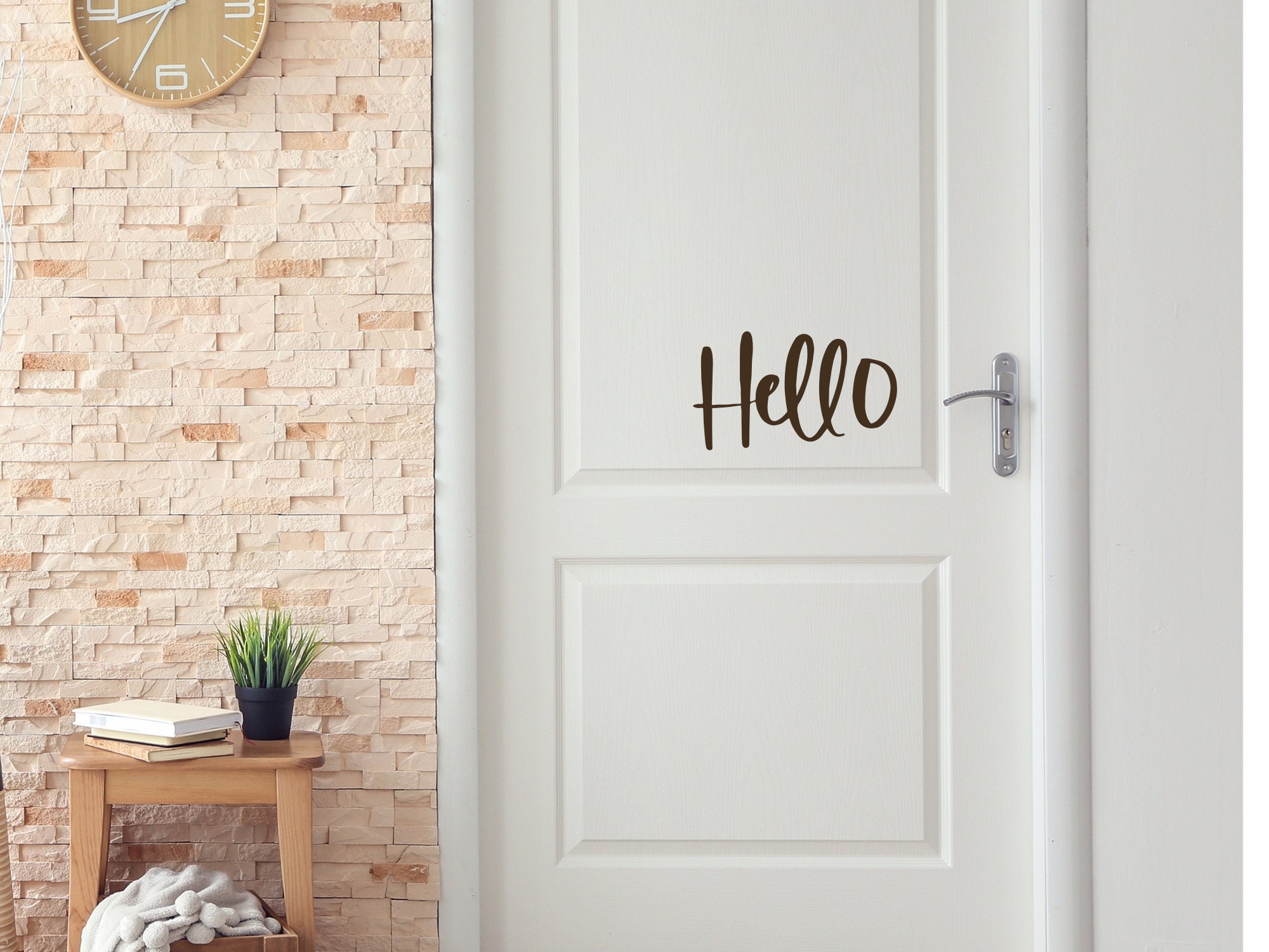 Hello wall decal Hello decal Hello decal for front door | Etsy