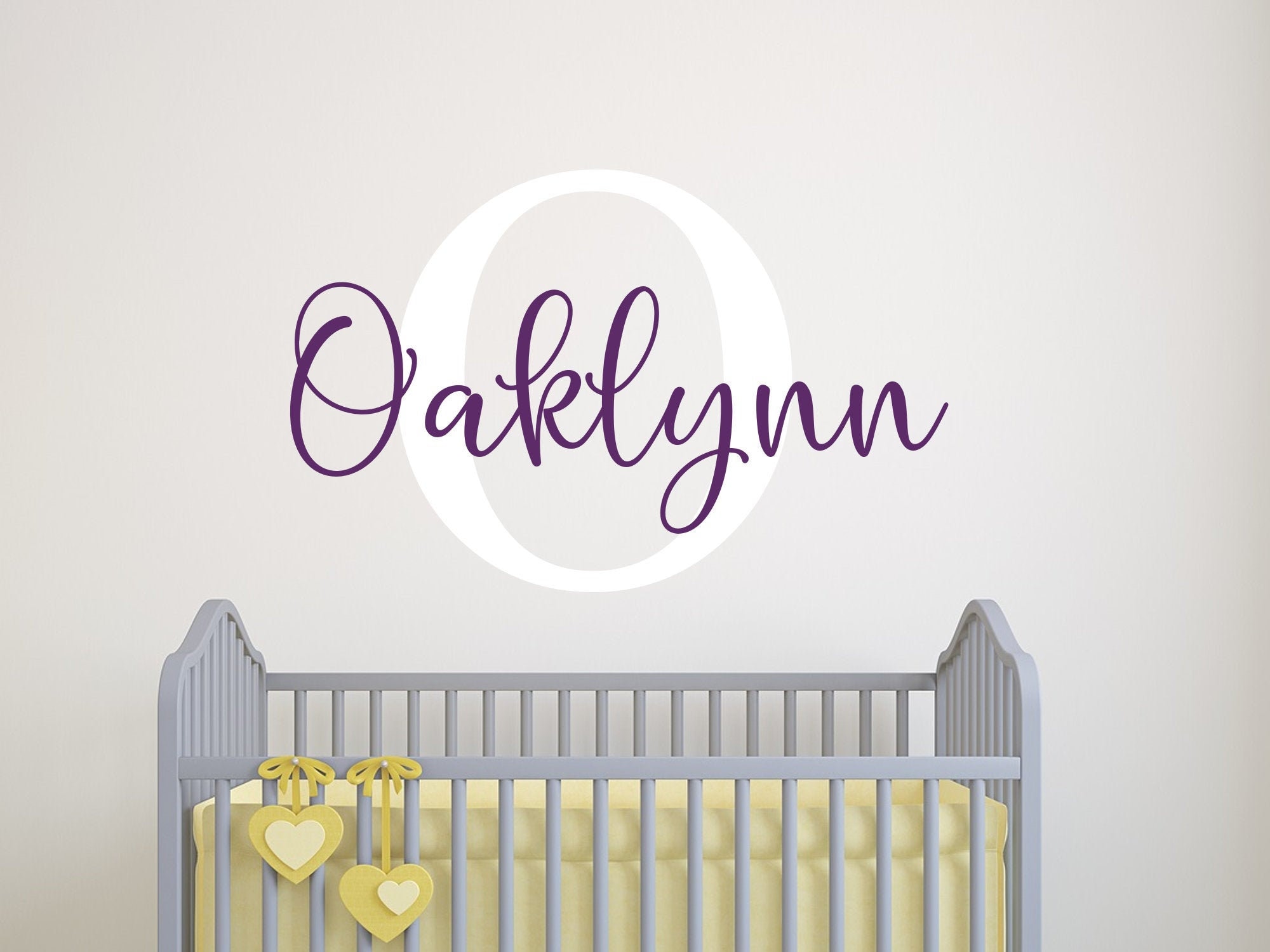 Cursive Name Wall Decal- Cursive Wall Decal- Girl Name Wall Decal ...