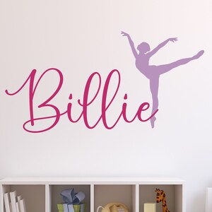 Dance Name Wall Decal- Dance Wall Decal- Ballet Wall Decal- Girls Name ...