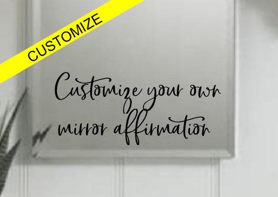 Mirror Affirmation Decal Affirmation Decal Mantra Decal - Etsy