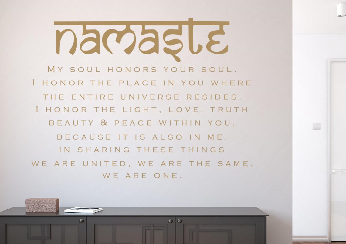 Namaste Wall Decal Namaste Wall Decor Namaste Decal - Etsy