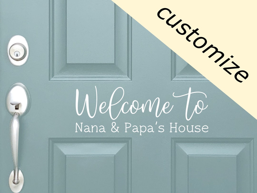 Custom Welcome Door Decal - Welcome Decal for Door - Custom Welcome ...