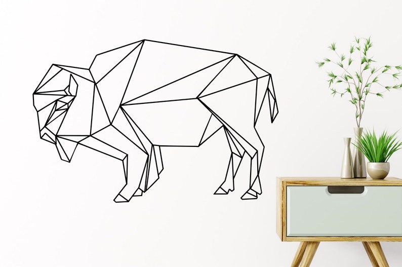 Buffalo Wall Decal Geometric Buffalo Wall Decal Geometric - Etsy