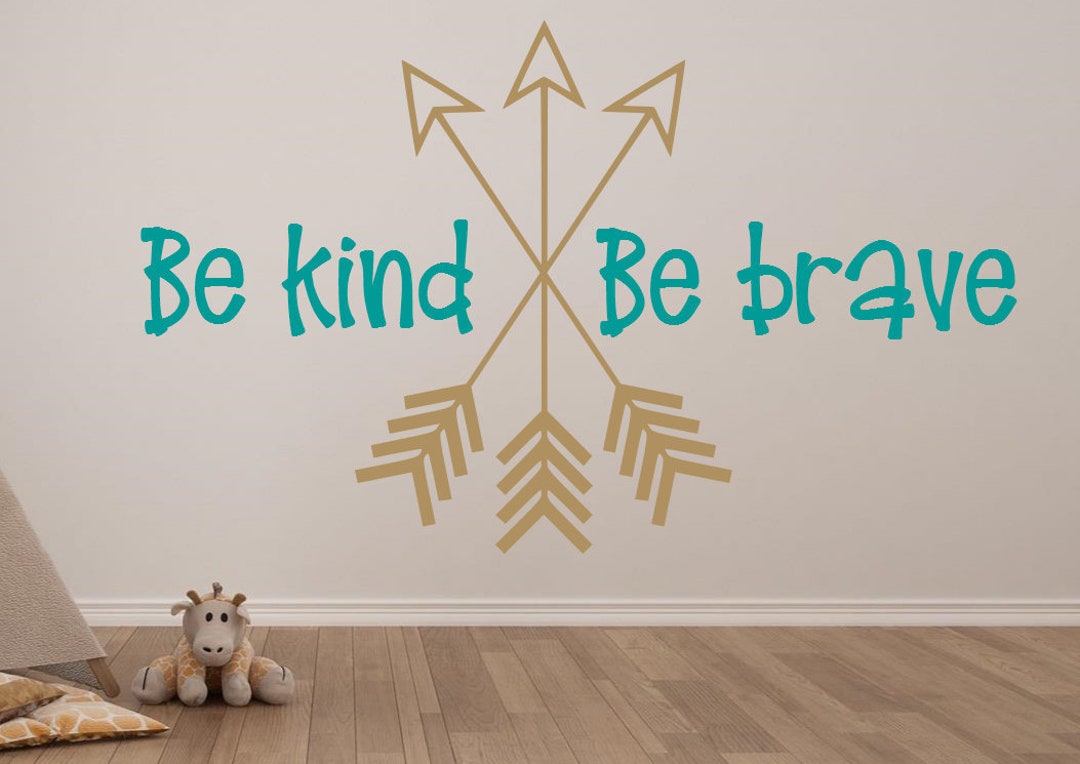 Woodland Nursery Decor Woodland Nursery Decal Be Kind Be Brave Decal Be ...