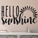Hello Sunshine Decal - Good Morning Sunshine Wall Decal - Hello ...