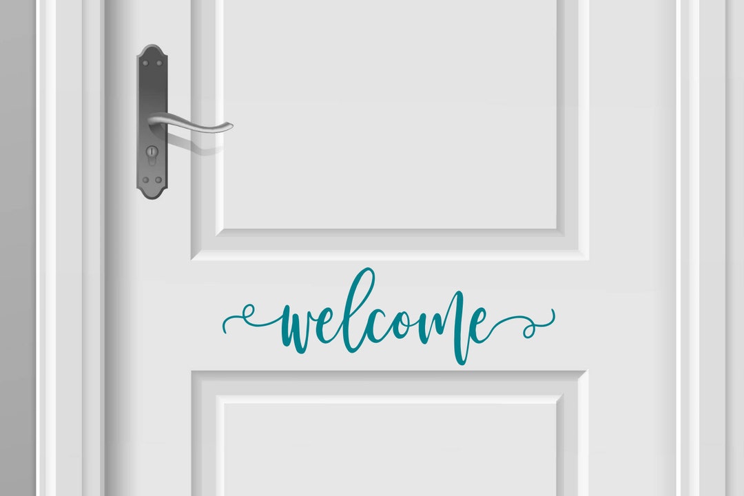 Welcome Door Decal - Welcome Vinyl Decal - Welcome Decal - Door Sticker ...