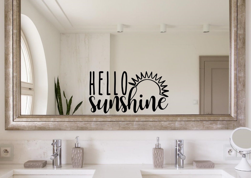 Hello Sunshine Decal Good Morning Sunshine Wall Decal - Etsy
