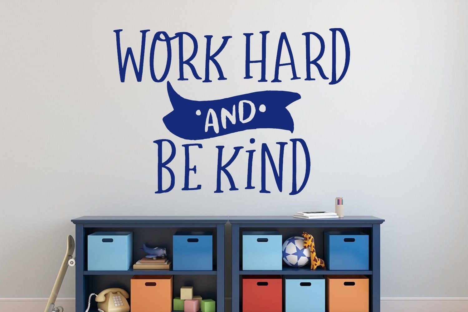 Work Hard and Be Kind Decal Work Hard and Be Kind Wall Decal - Etsy
