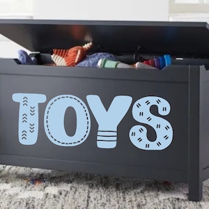 Toy Box Decal - TOYBOX NOT INCLUDED -toys Decal - Toybox Sticker - Toy ...