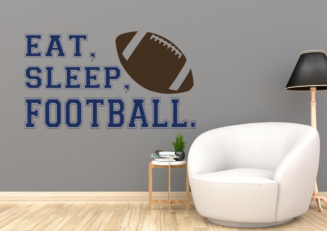 Football Wall Decal Football Vinyl Decal Football Wall | Etsy