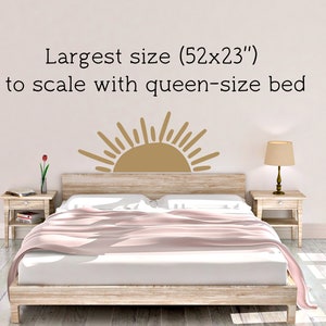 Half Sun Wall Decal - Half Sun Vinyl Decal - Half Sun Decal - Boho Sun ...