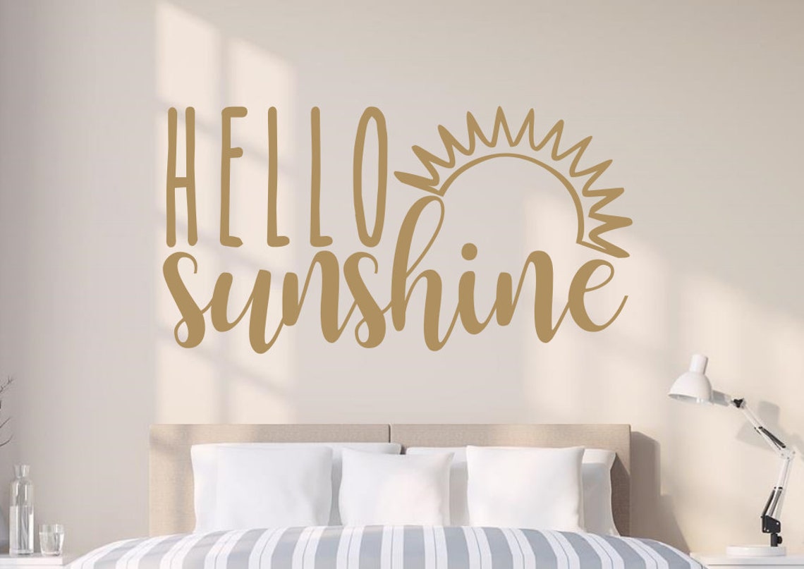Hello Sunshine Decal Good Morning Sunshine Wall Decal - Etsy