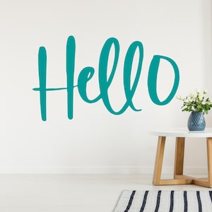 Hello Wall Decal - Hello Decal - Hello Decal for Front Door - Hello ...