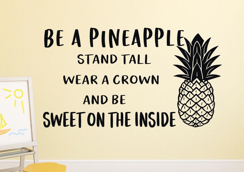 Be a Pineapple Decal Be Like a Pineapple Pineapple Decal Be - Etsy