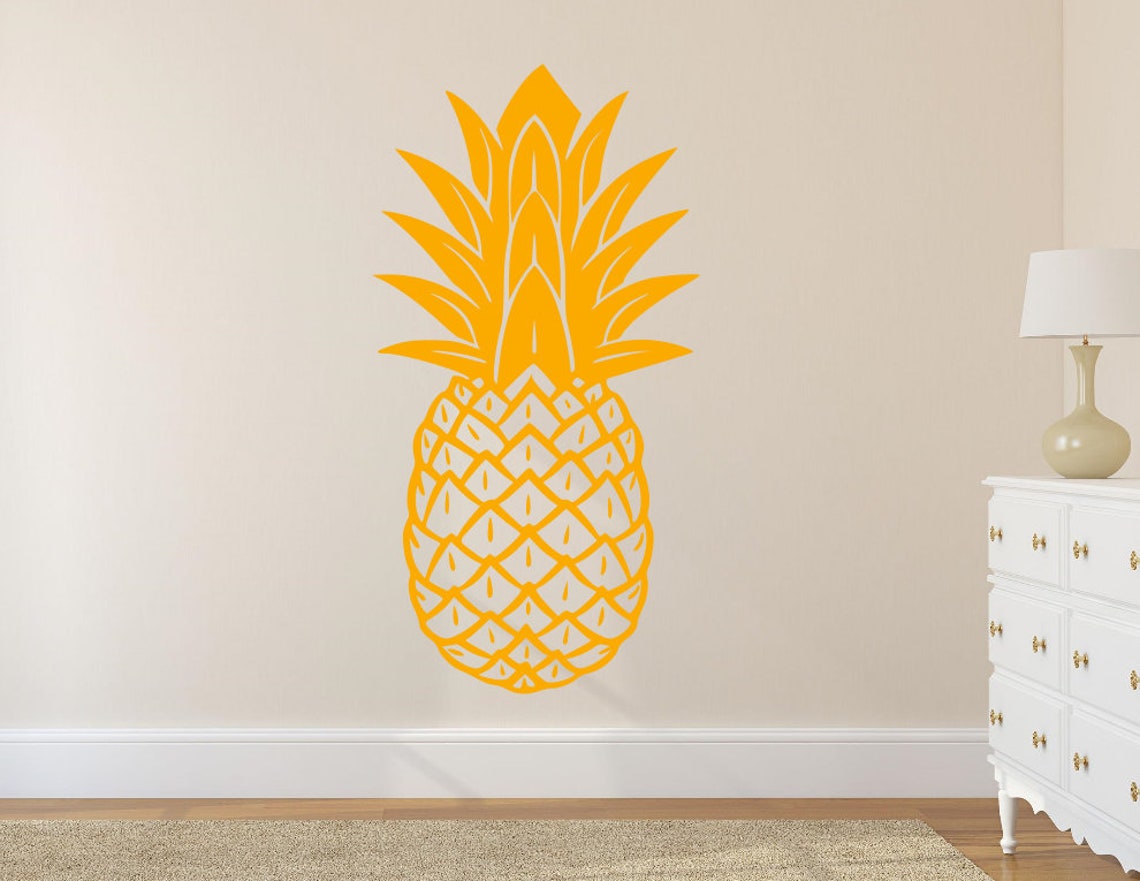 Pineapple Wall Decal- Pineapple Wall Decor- Pineapple Vinyl Decal ...