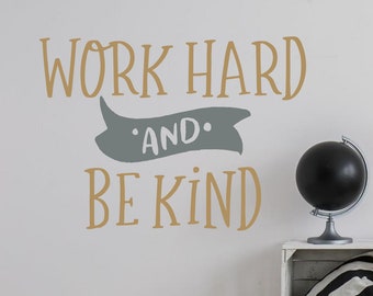 Play Nice Work Hard Stay Kind Classroom Door Vinyl Decal - Etsy