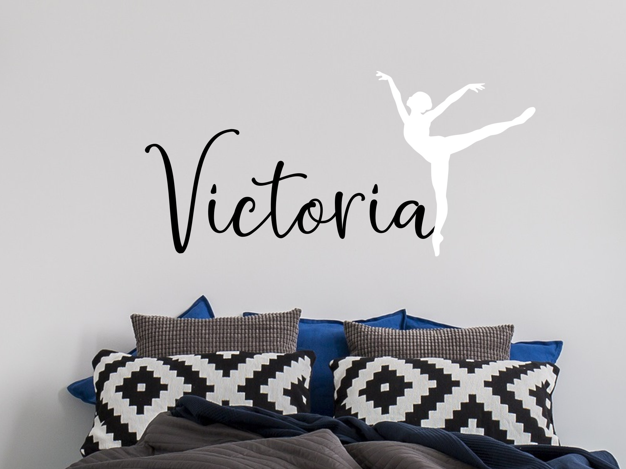 Dance Name Wall Decal- Dance Wall Decal- Ballet Wall Decal- Girls Name ...