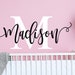 Girls Name Decal Girls Name Wall Decal Girls Name Nursery - Etsy