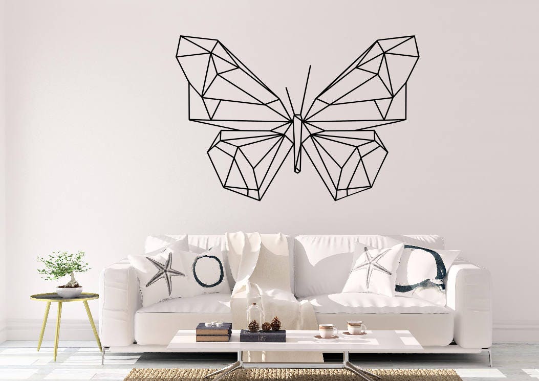 Butterfly wall decal Geometric butterfly Geometric decal | Etsy
