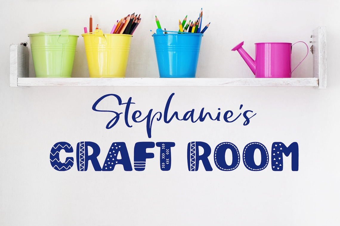 Craft Room Wall Decal Craft Room Decal Craft Room Name | Etsy