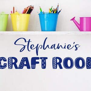 Craft Room Wall Decal - Craft Room Decal - Craft Room Name Decal ...