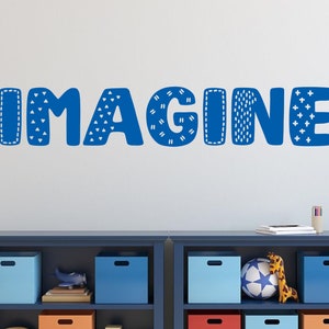 Imagine Wall Decal - Playroom Wall Decal - Imagine Decal - Playroom ...