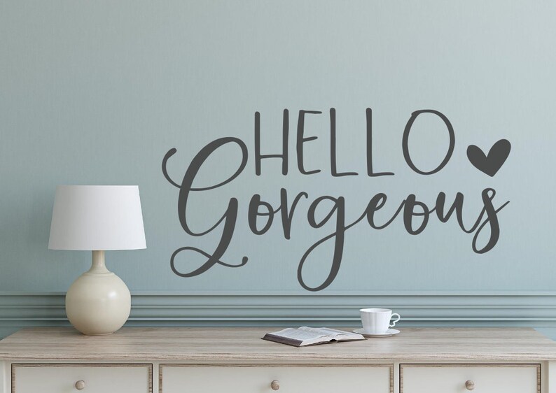 Hola hermosa calcomanía de pared Hola gorgeous Espejo | Etsy