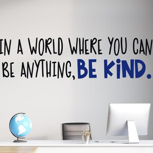Be Kind Decal - Be Kind Wall Decor - Be Kind Wall Decal - Kindness Wall ...