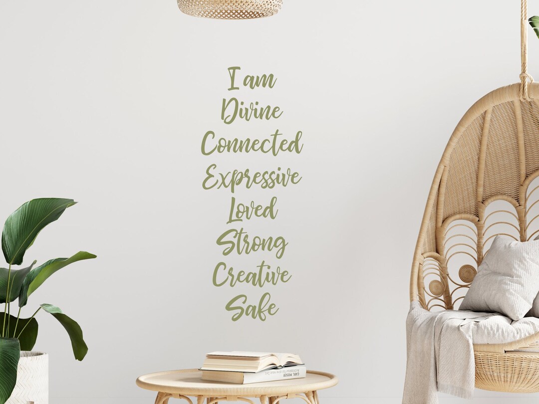 Chakra Wall Decal- Spiritual Wall Decal- Affirmation Wall Decor ...