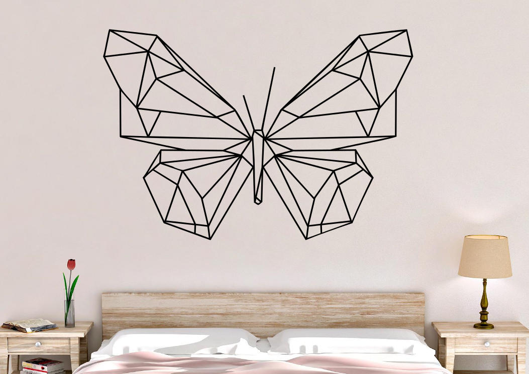 Butterfly wall decal Geometric butterfly Geometric decal | Etsy
