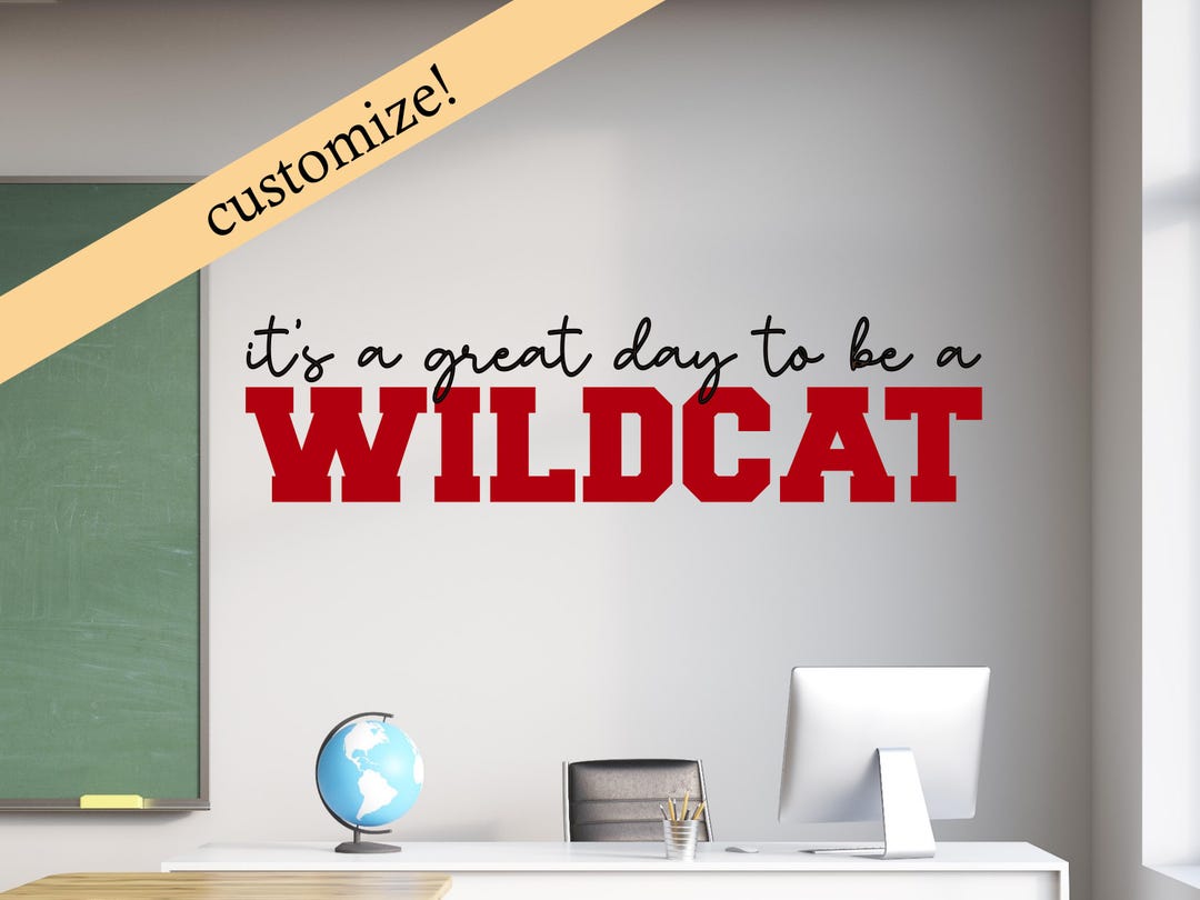 Custom School Mascot Wall Decal: Personalized Classroom Decor - Etsy