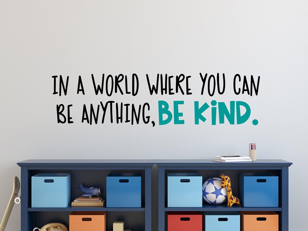 Be Kind Decal - Be Kind Wall Decor - Be Kind Wall Decal - Kindness Wall ...