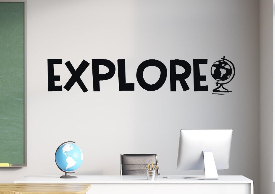 Explore Wall Decal - Explore Vinyl Decal - Explore Wall Art - Explore ...