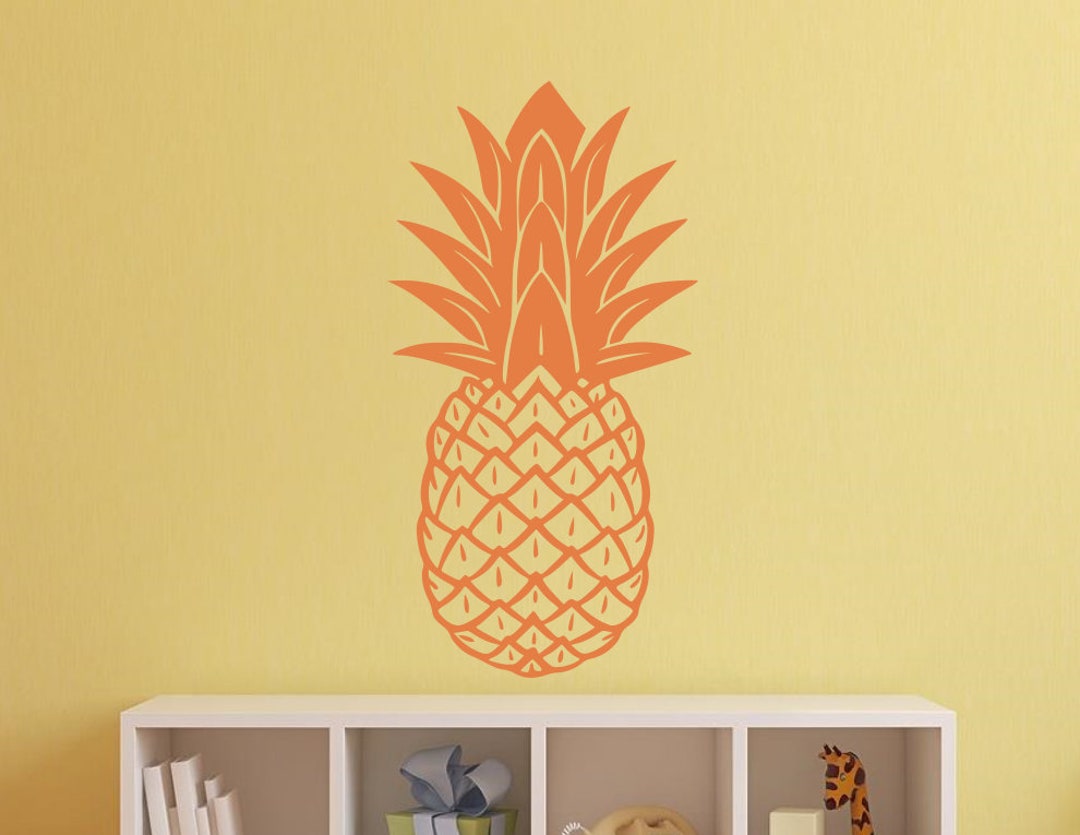 Sticker mural ananas - Sticker mural ananas - Sticker vinyle ananas ...