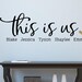 This is Us Wall Decal This is Us Decal This is Us Personalized This is ...