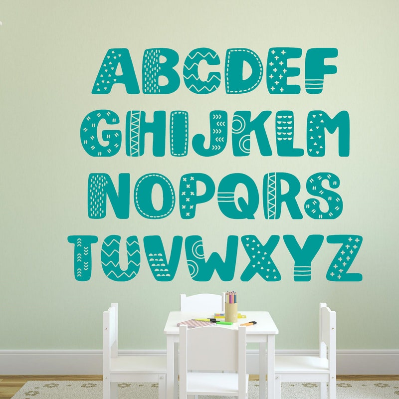 Alphabet Wall Decals - Etsy