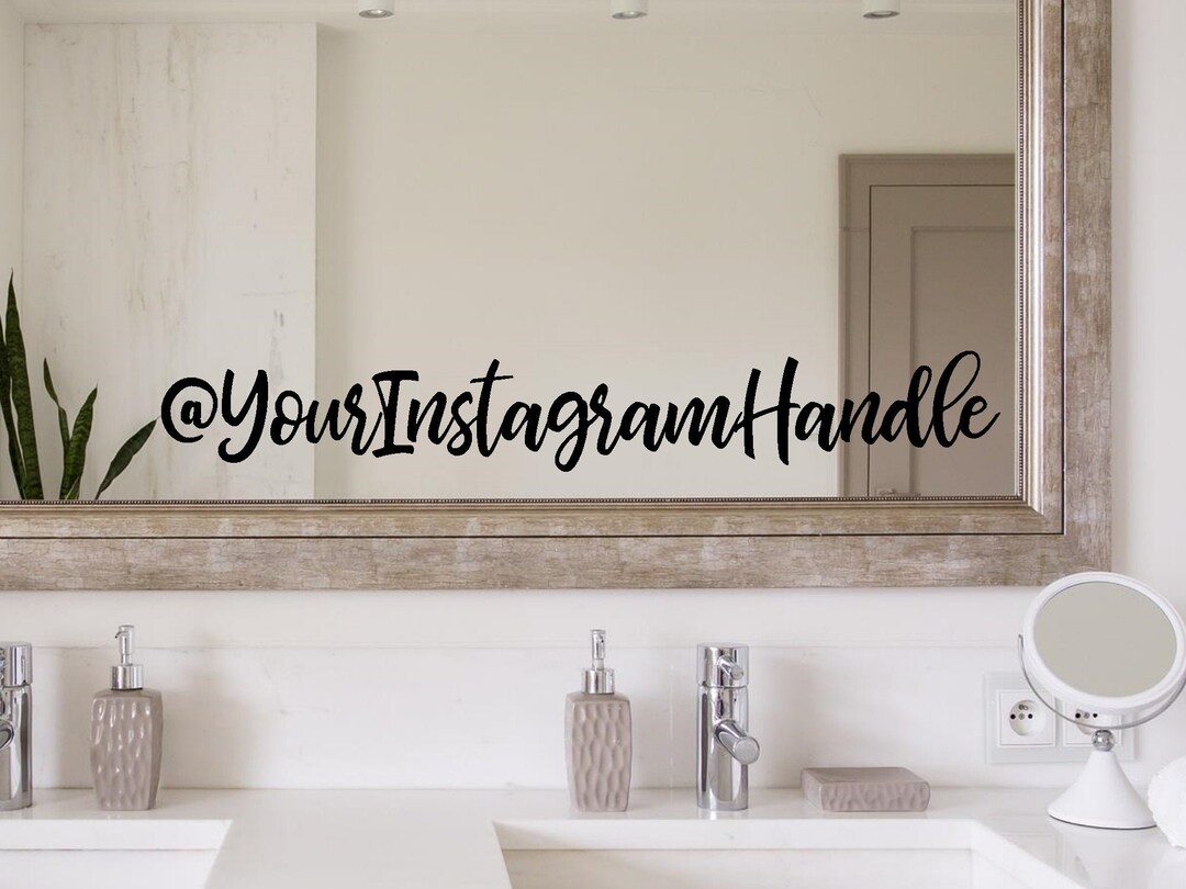 Hair Salon Decal Instagram Handle Decal Salon Decal Salon Mirror Decal ...